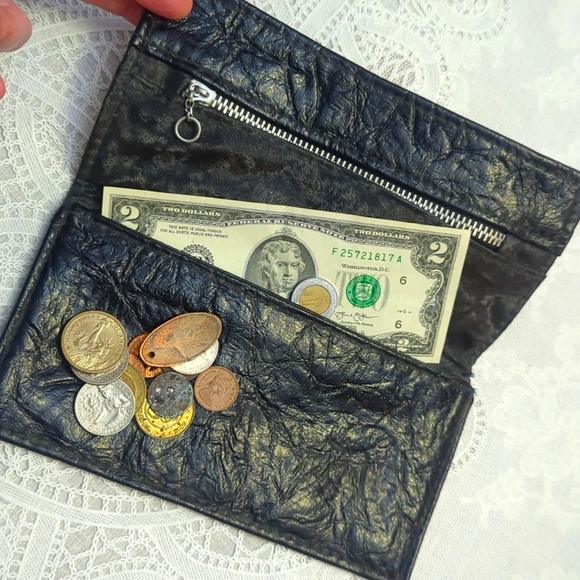 Vintage | Bags | 52 Faux Leather Vinyl Wallet | Poshmark